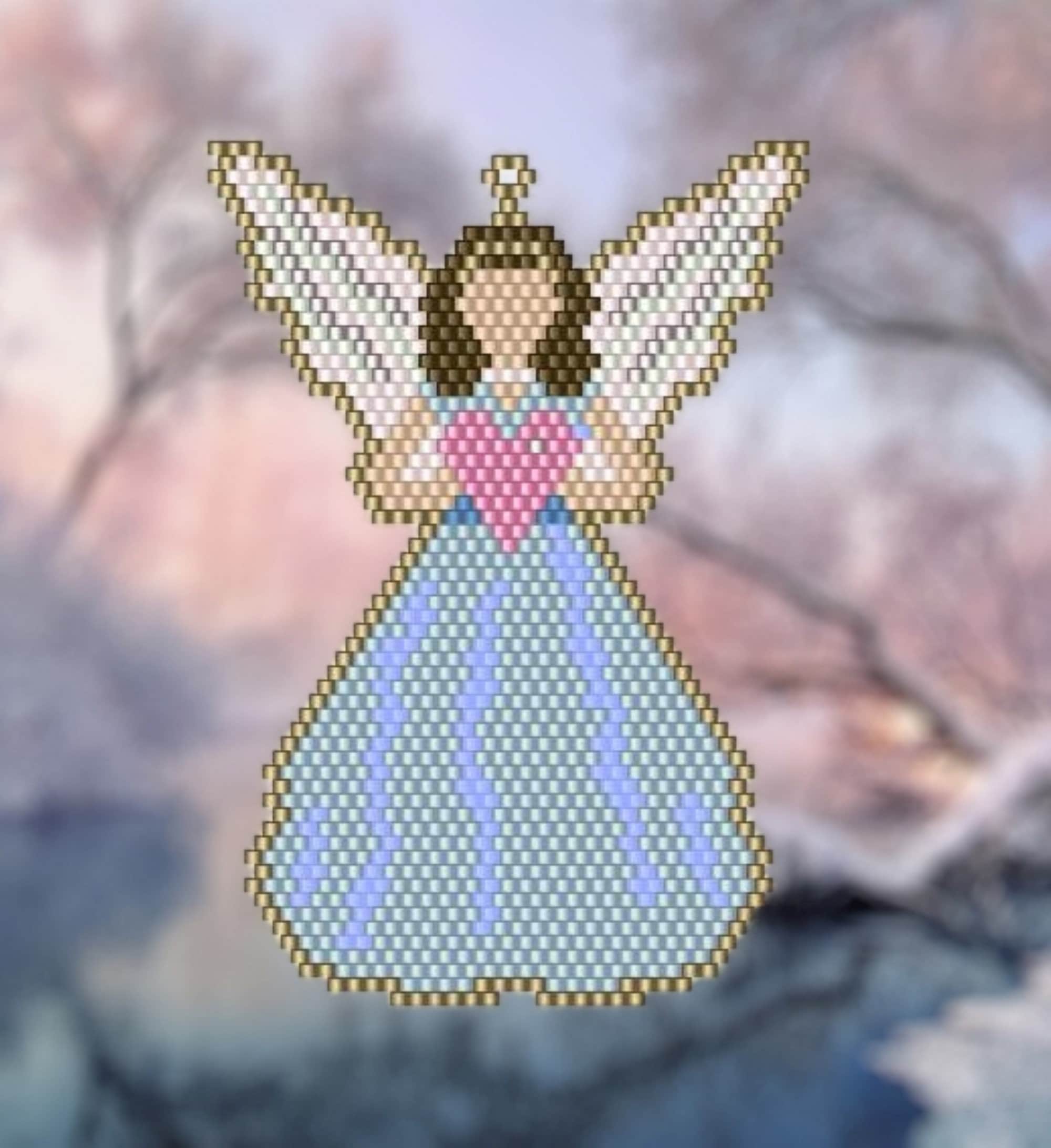 Guardian Angel Beaded Ornament Pattern Chart PDF Instant - Etsy