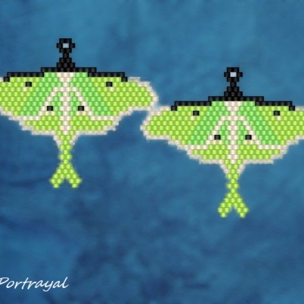 Beaded Moth Earrings - Etsy