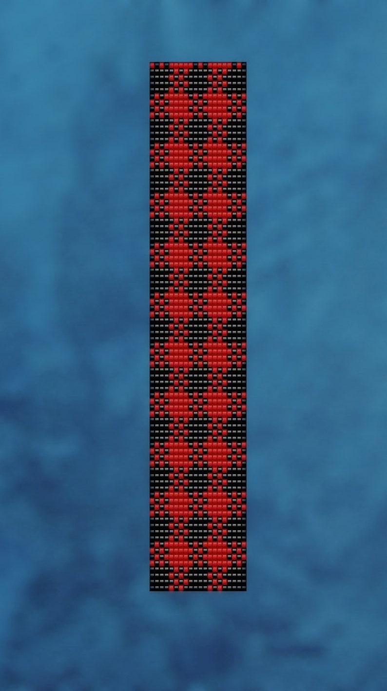 Buffalo Plaid Bead Loom Seed Bead Bracelet Pattern Chart PDF - Etsy
