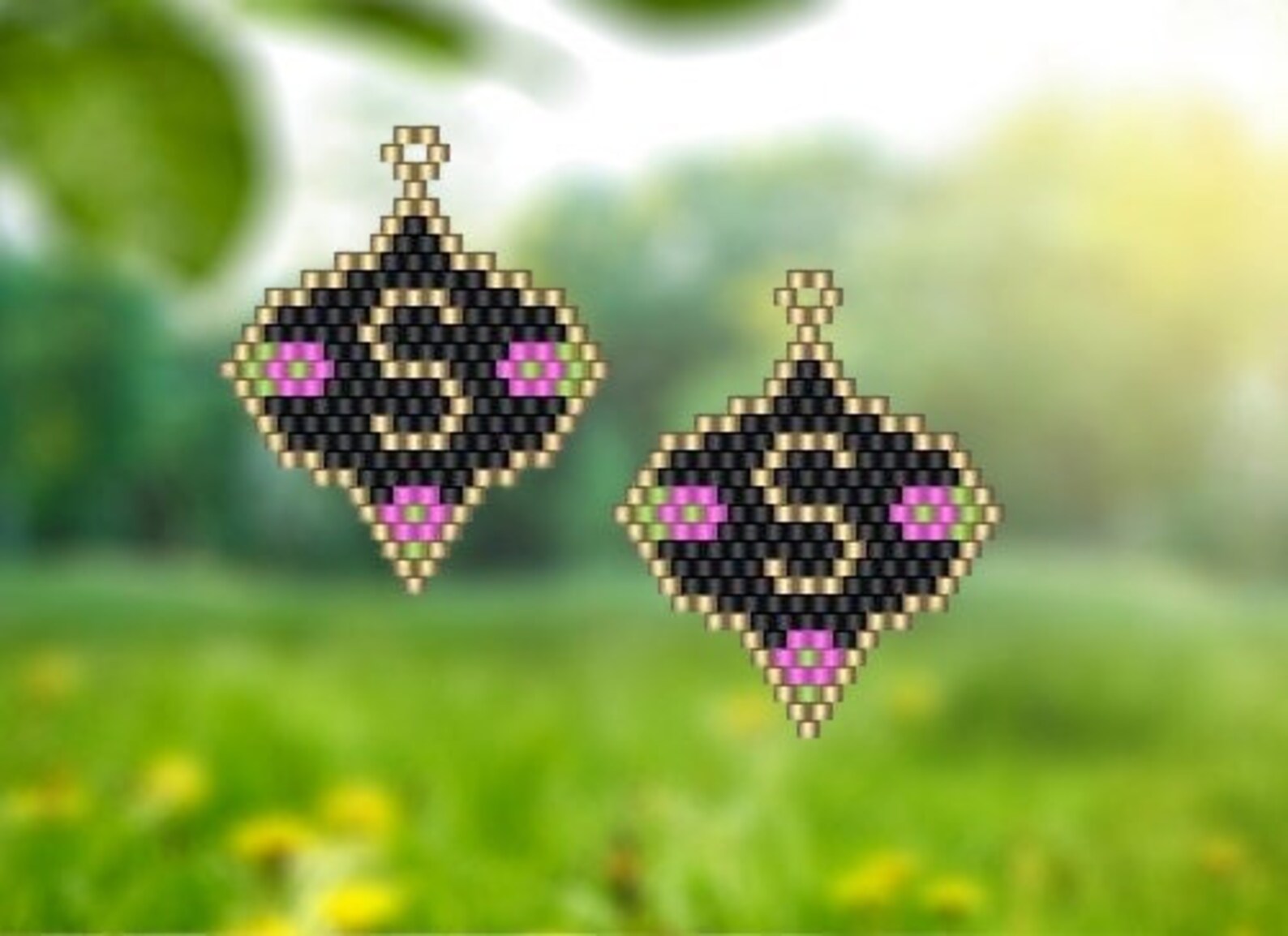 Initial Earrings With Complete Alphabet Brick Stitch - Etsy