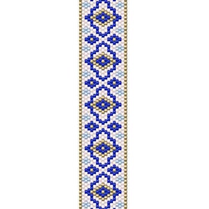 Odd Count 17 Wide Moroccan Tile Peyote Bracelet Pattern With Word Chart ...
