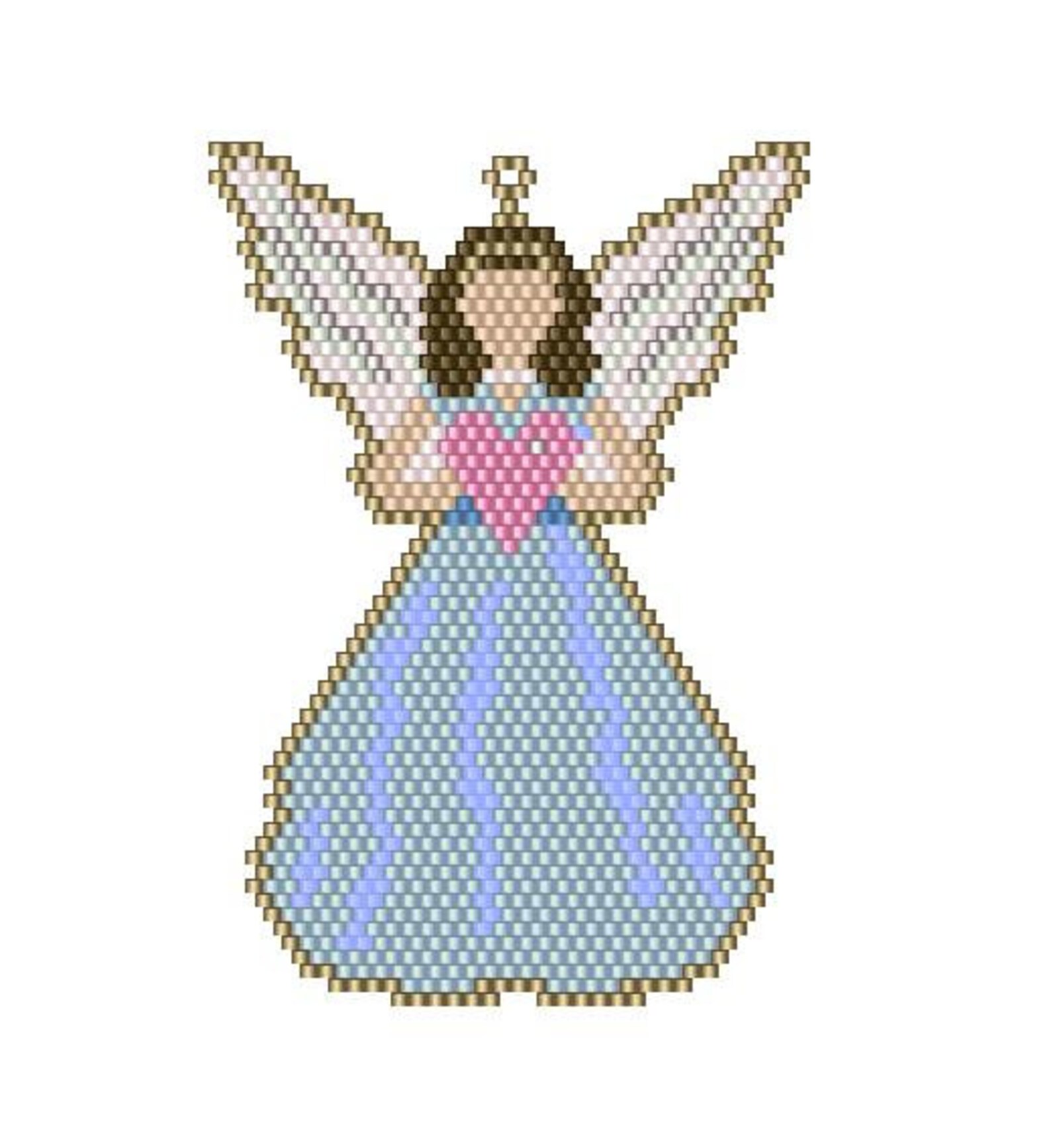 Guardian Angel Beaded Ornament Pattern Chart PDF Instant - Etsy
