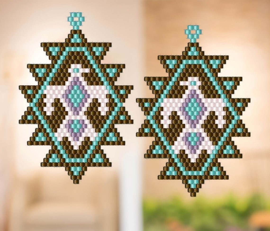 Soaring Eagle Brick Stitch Earring/pendant Pattern Chart PDF - Etsy