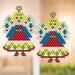 Folk Art Angel Brick Stitch Earring Pattern Chart PDF - Etsy