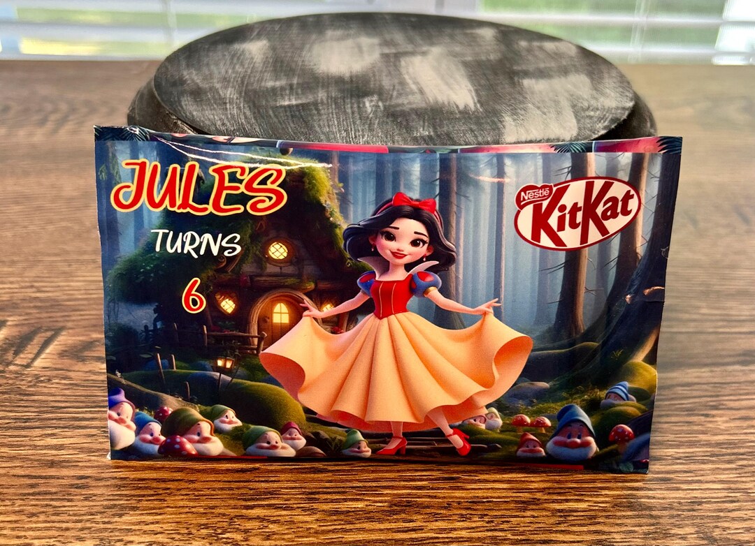 Princess Custom Kit Kat/ Personalized Kit Kat/custom Kit Kat/personalized Party Favors/snow ...