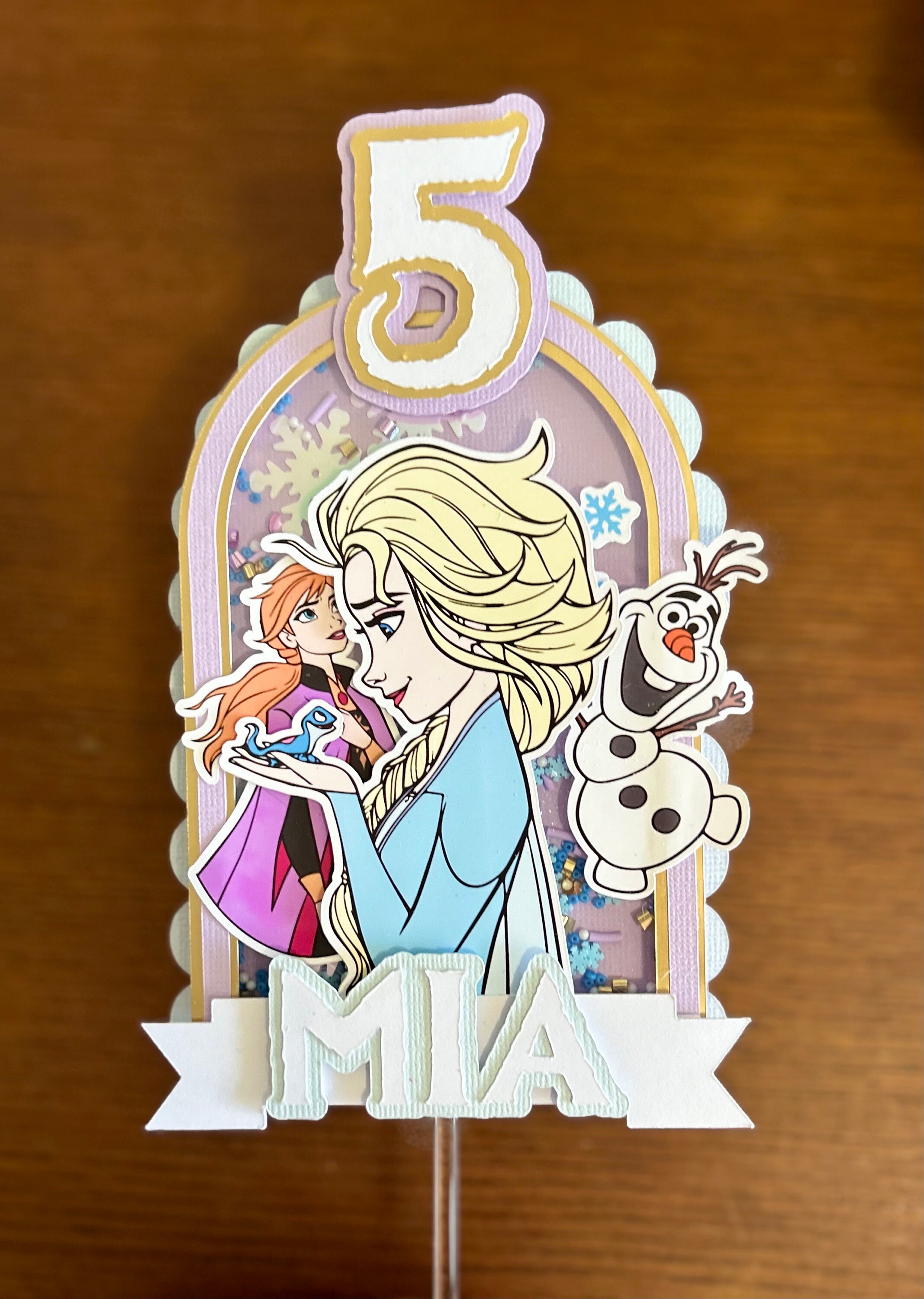 Frozen Themed Cake Topper/ Frozen Cake Topper Shaker/ Personalized Cake ...