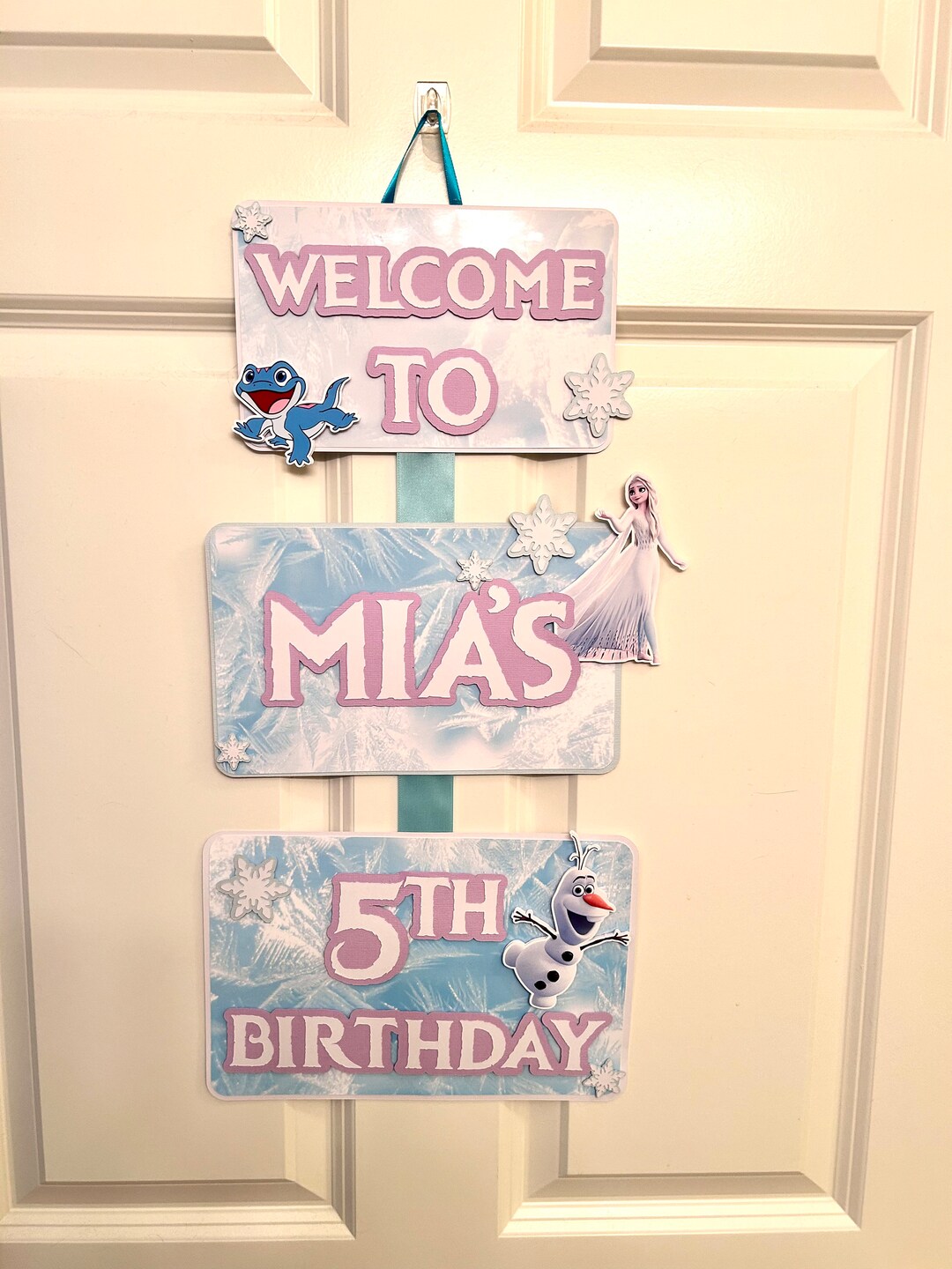Frozen Themed Birthday Welcome Sign/personalized Frozen Welcome Sign ...