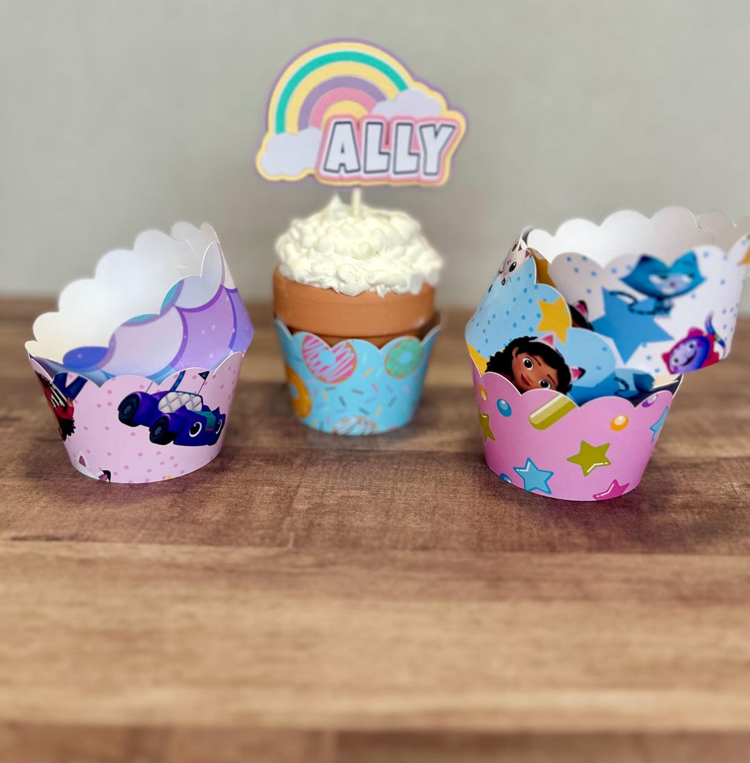 Gabby Cupcake Wrappers/ Custom Cupcake Wrappers/custom GD Cupcakes ...