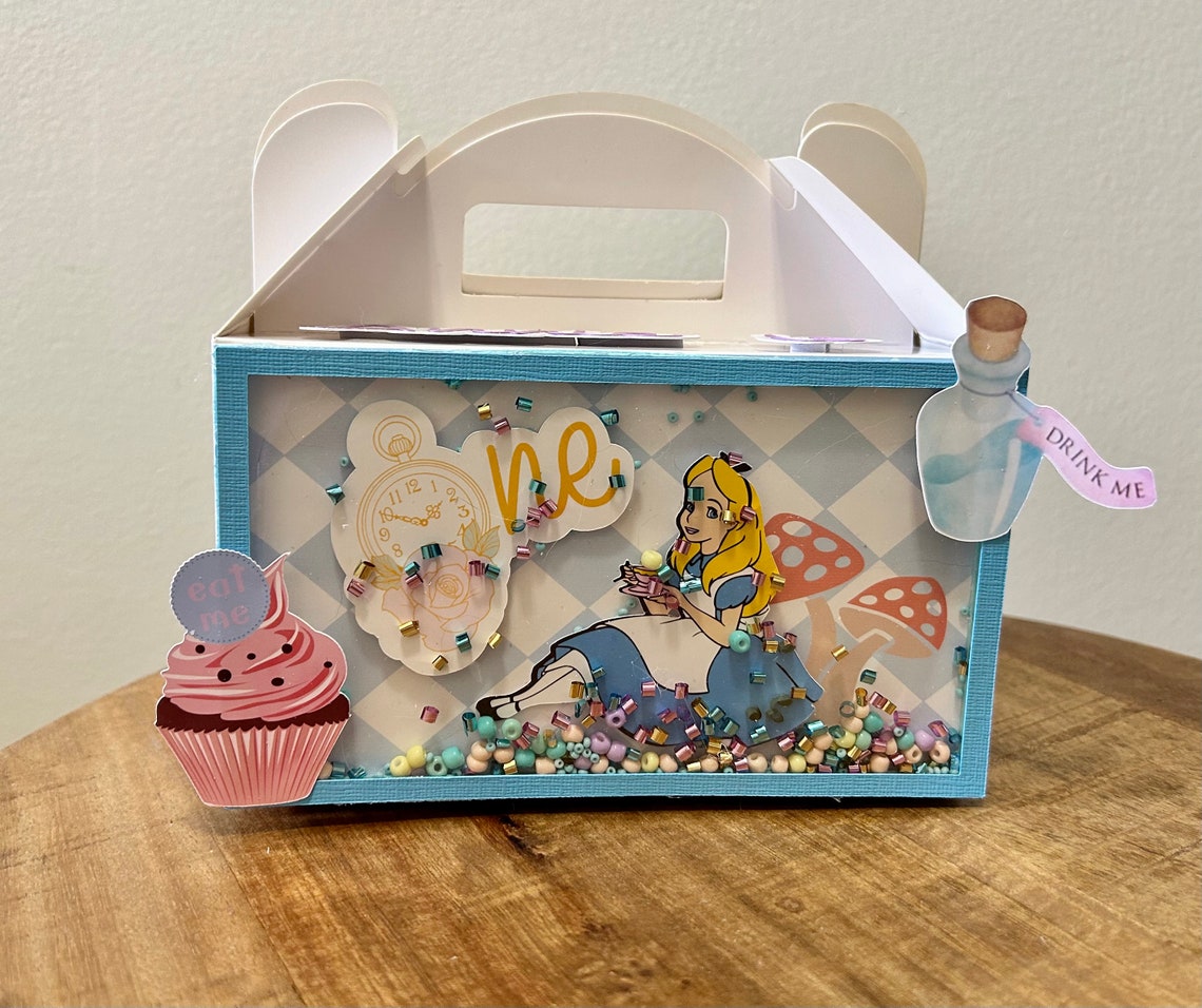 Personalized Alice in Wonderland Shaker Favor Boxes, 3D Party Decor - Etsy