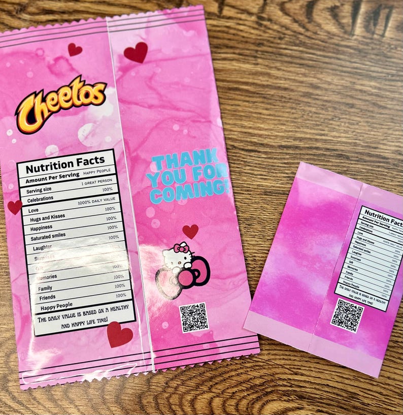 Personalized Kitty Birthday Party Chip Bags, Custom Favor Bags - Etsy