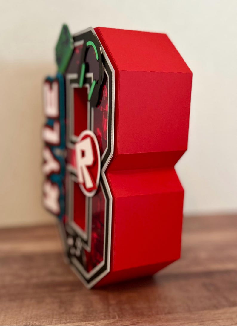 Personalized Roblox 3D Number, Custom Party Decor - Etsy