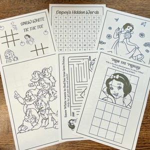 Princess Activity Box | Snow White Party Favors - Etsy