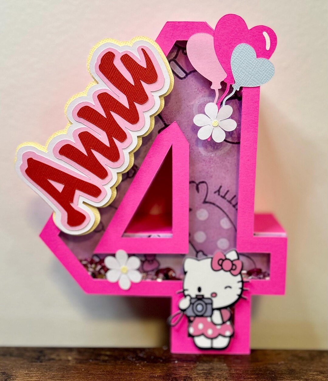Personalized Kitty 3D Letter: Shaker Decor, Custom Party Favor - Etsy