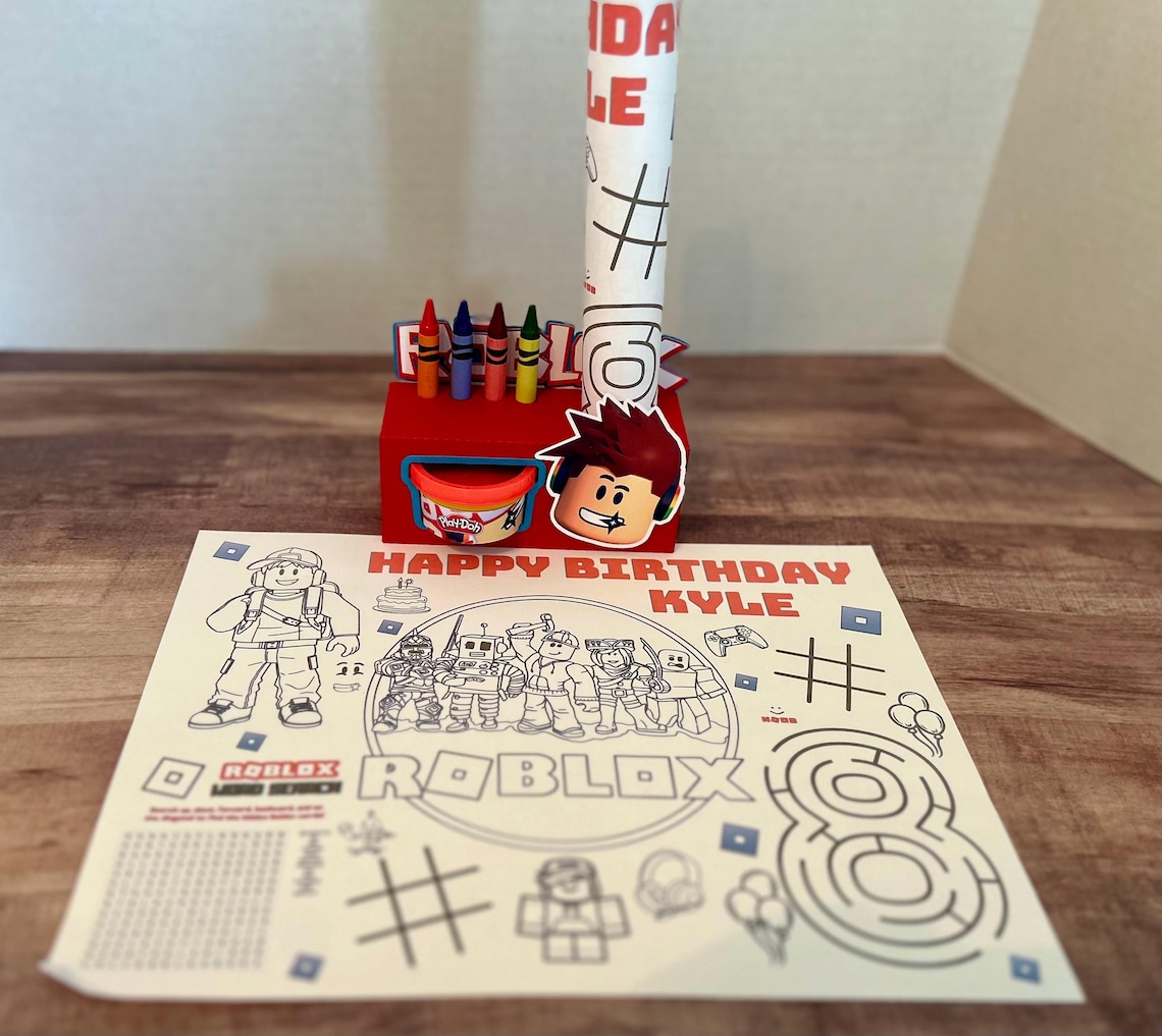 Caja de actividades de Roblox, obsequios personalizados para fiestas ...
