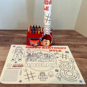 Roblox Activity Box, Custom Party Favors: Play-doh, Crayons - Etsy