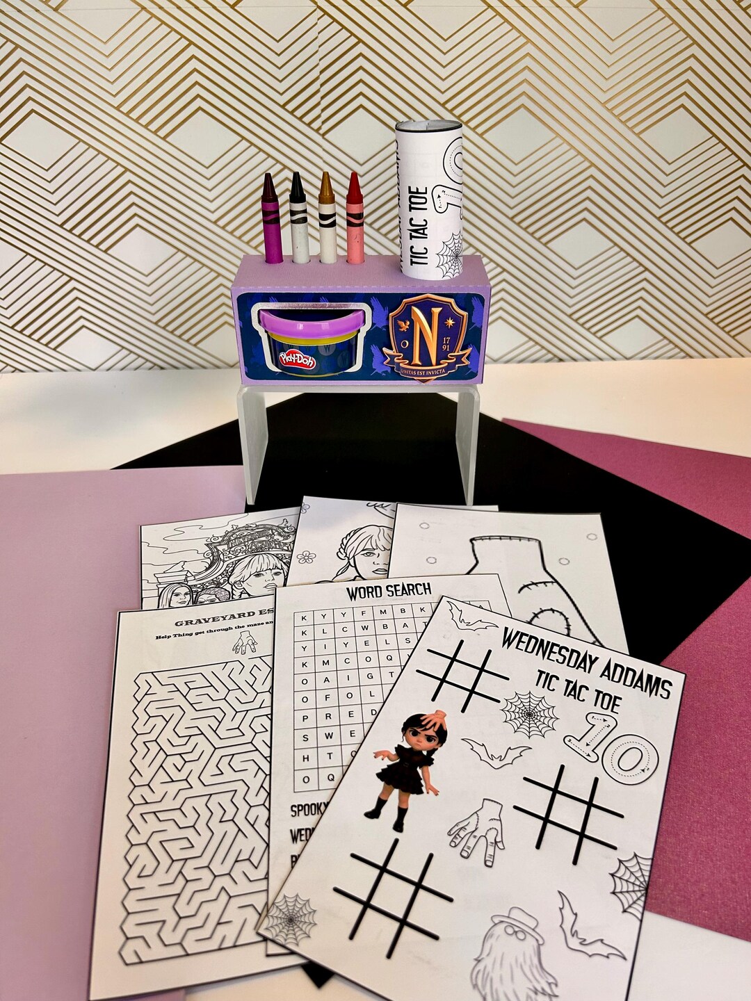 Vampire Theme Activity Box: Play-doh, Crayons, Coloring Pages - Etsy
