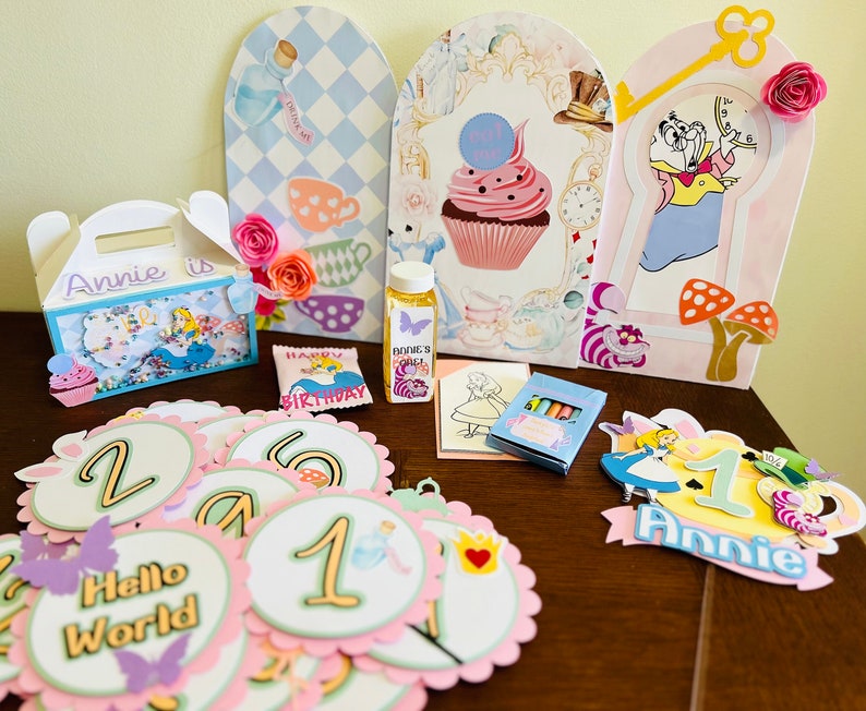 Personalized Alice in Wonderland Birthday Party Welcome Sign - Etsy