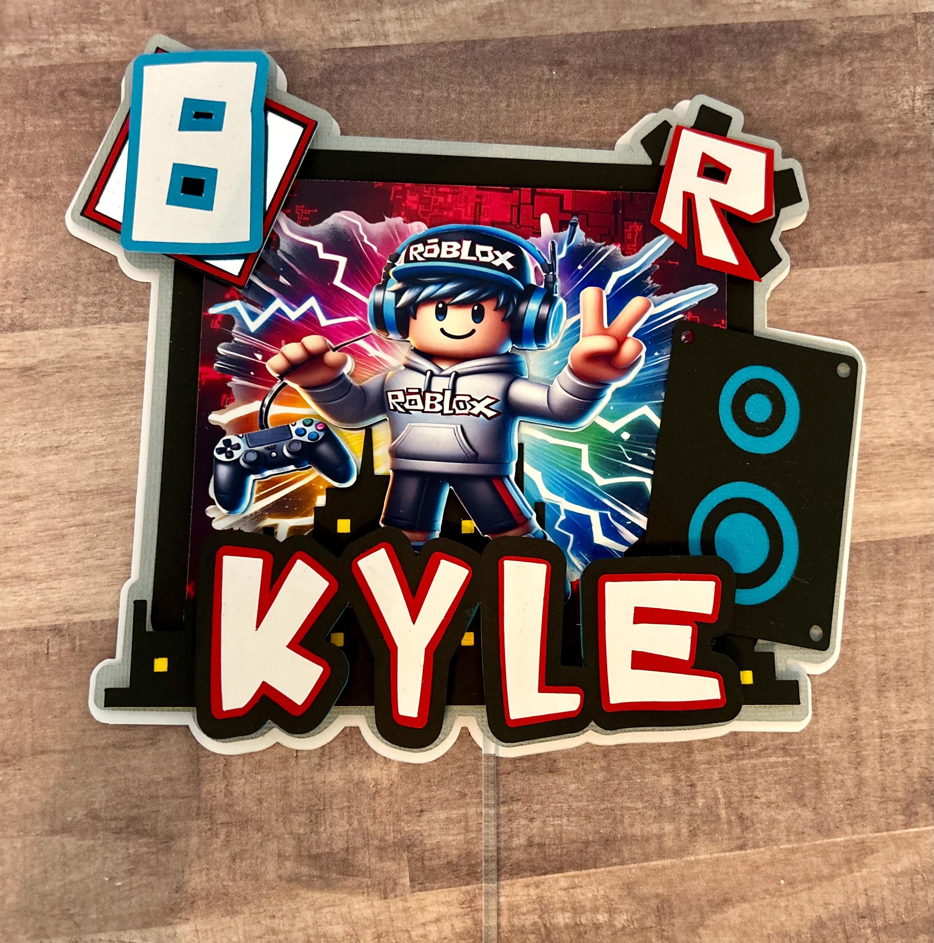 Personalized Roblox Cake Topper, Custom Birthday Party Decor - Etsy