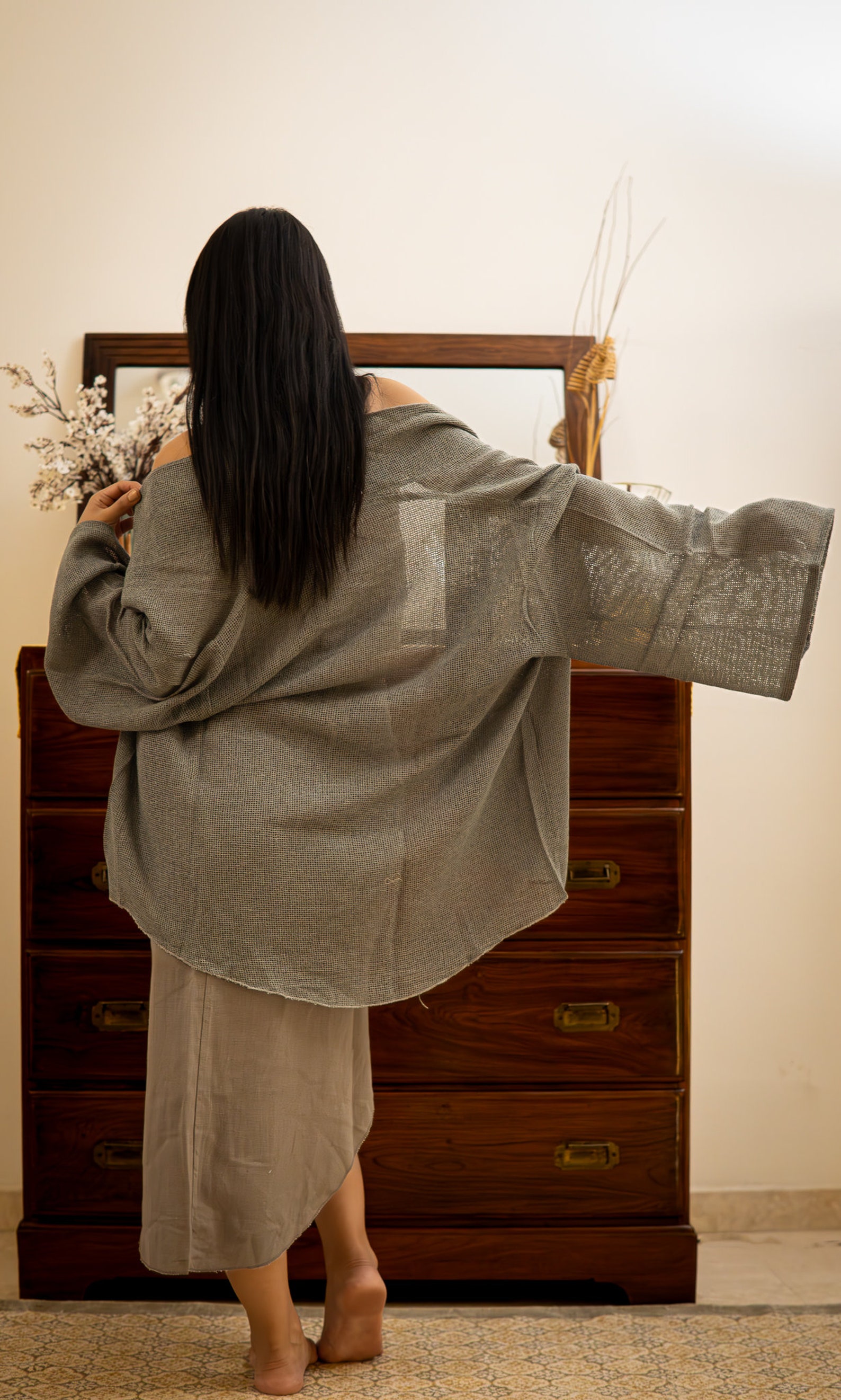 Shikra Hemp Netted Shrug - Etsy