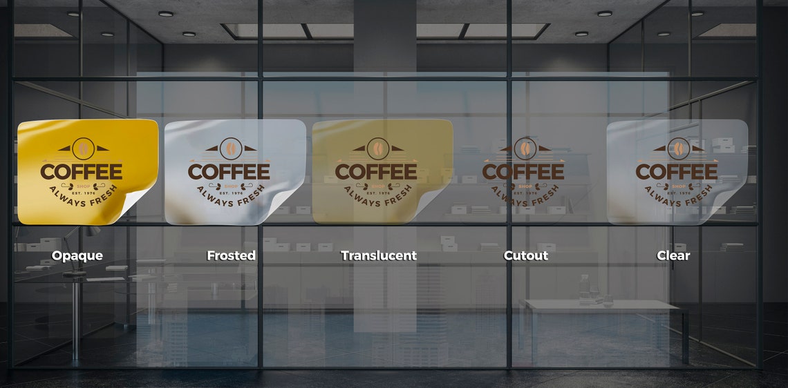 Custom Vinyl Window Decal Peel & Stick Standard and Custom Sizes ...