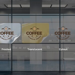 Custom Vinyl Window Decal Peel & Stick Standard and Custom Sizes ...