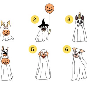 Personalized Halloween Ghost Dogs Platter, Custom Unique Halloween Gift ...