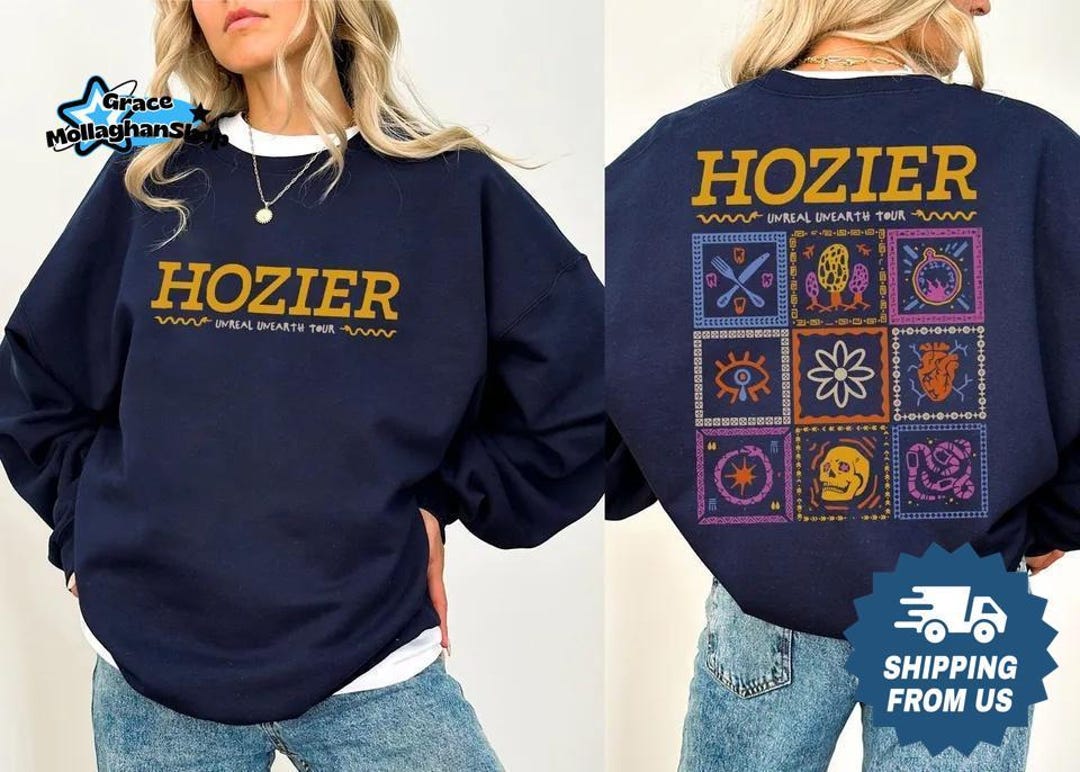 Hozier Unreal Unearth Tour 2 Side Shirt, Hozier Tour 2024 Sweatshirt ...