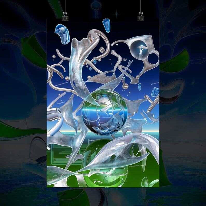 Poster Frutiger Aero Art Numérique Cybercore Et Retro Tech Y2K ...