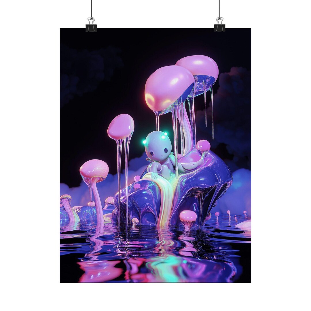 Cute Monster Cyber Surreal Abstract Poster Art Print Wall Decor - Etsy