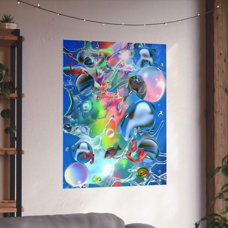 Frutiger Aero Rainbow Dream Modern Abstract Art Poster - Etsy