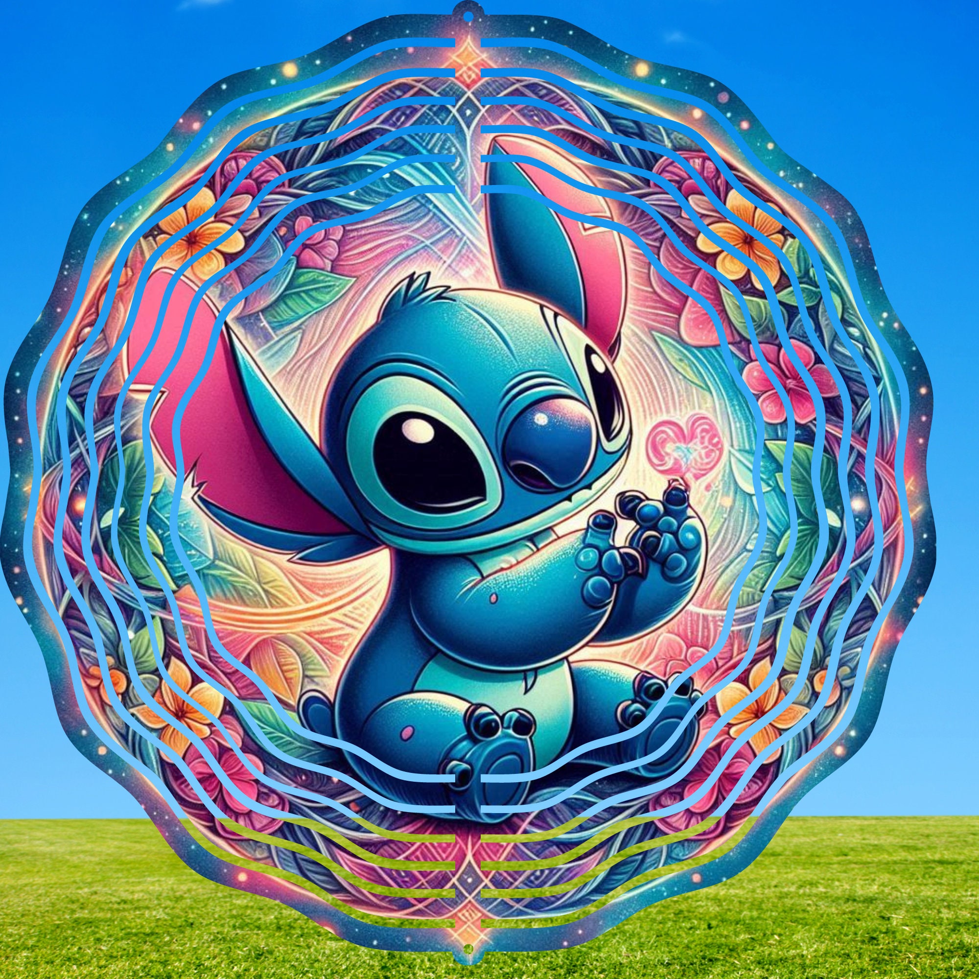Stitch Wind Spinner Design Png, Cute Stitch Spinner Design, Sublimation ...