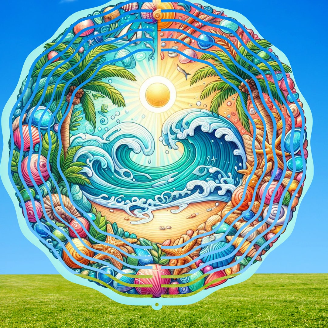 Ocean Theme Wind Spinner Design, Wind Spinner Png, 10 Inch, 8 Inch ...