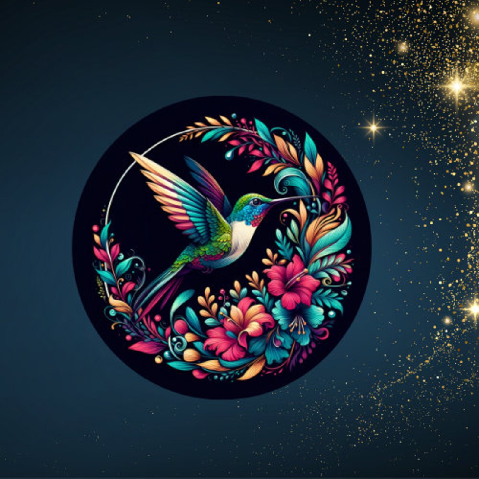 Hummingbird Sublimation Design Png, Wind Spinner, Door Hanger, Glass ...