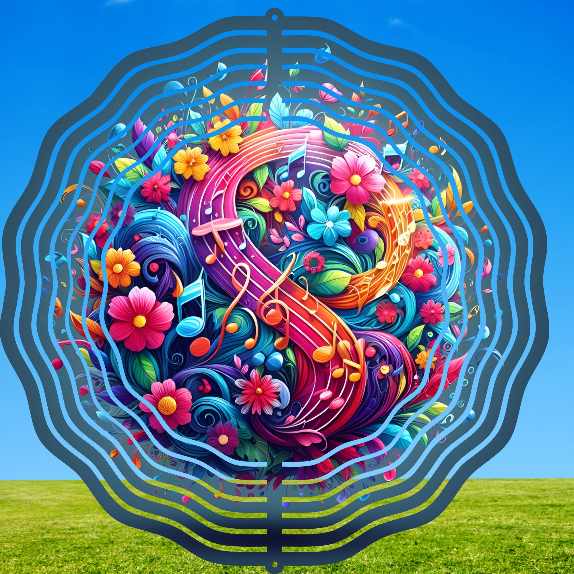 Musical Notes Wind Spinner Png, Musical, Floral, Wind Spinner, Square ...