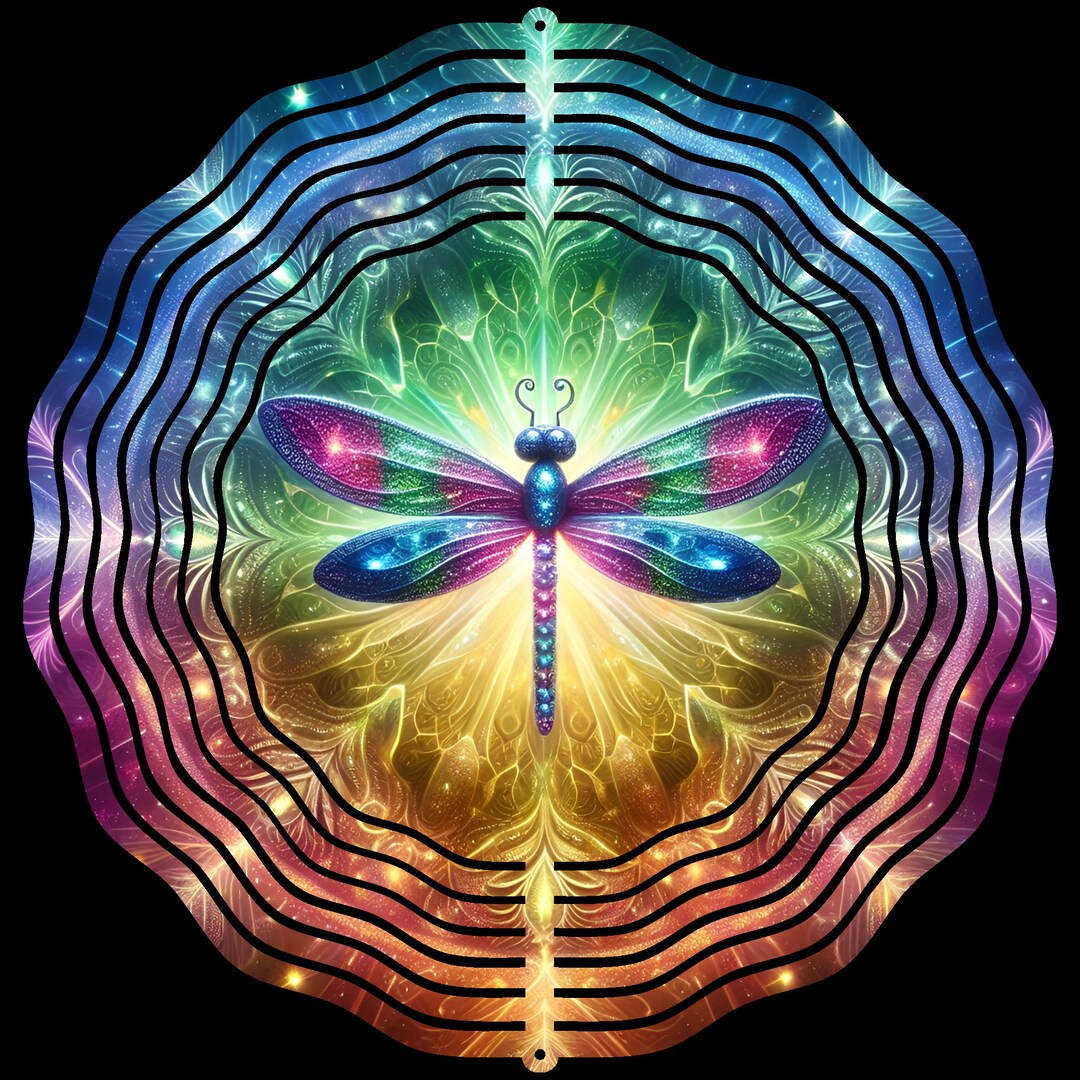 Celestial Dragonfly Png, Sublimation, Wind Spinner, Dragonfly ...