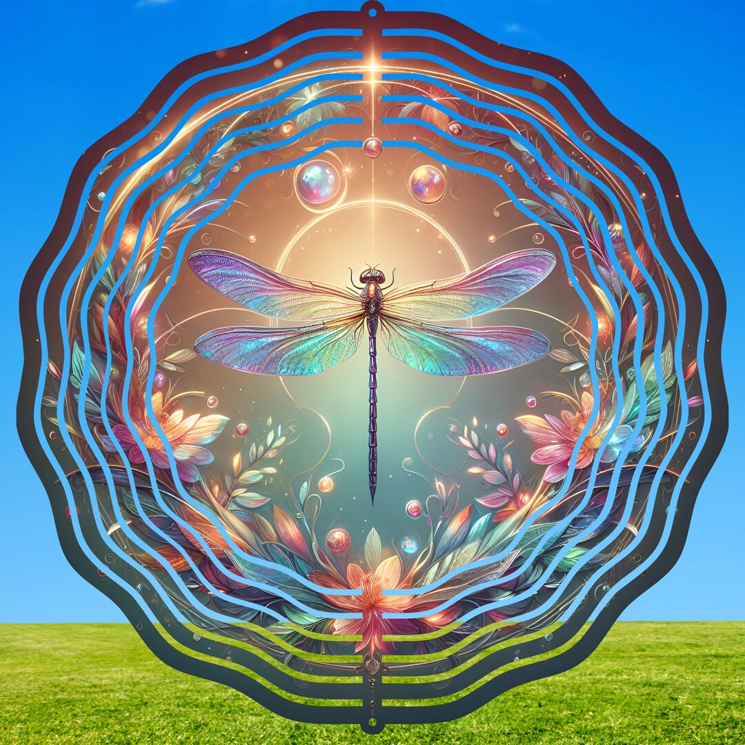 Dragonfly Wind Spinner Png, Sublimation Dragonfly, Floral Dragonfly ...