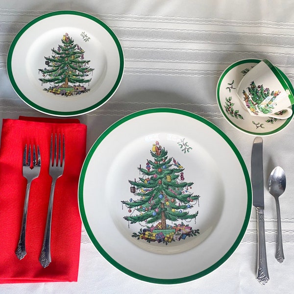 Christmas Tree Dinnerware Set - Etsy
