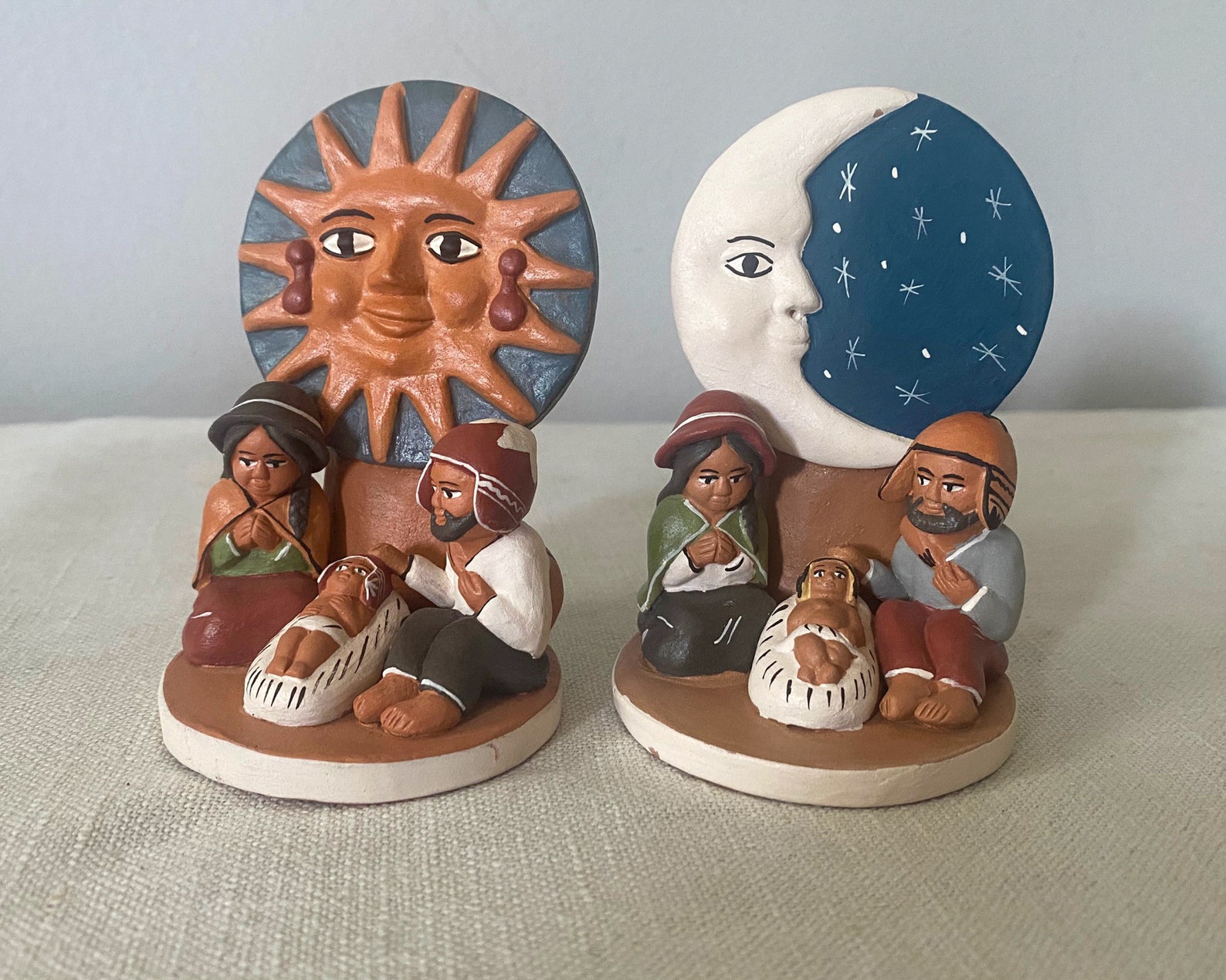 Peru Clay Nativity Set Vintage Terra Cotta Creche Choice of - Etsy
