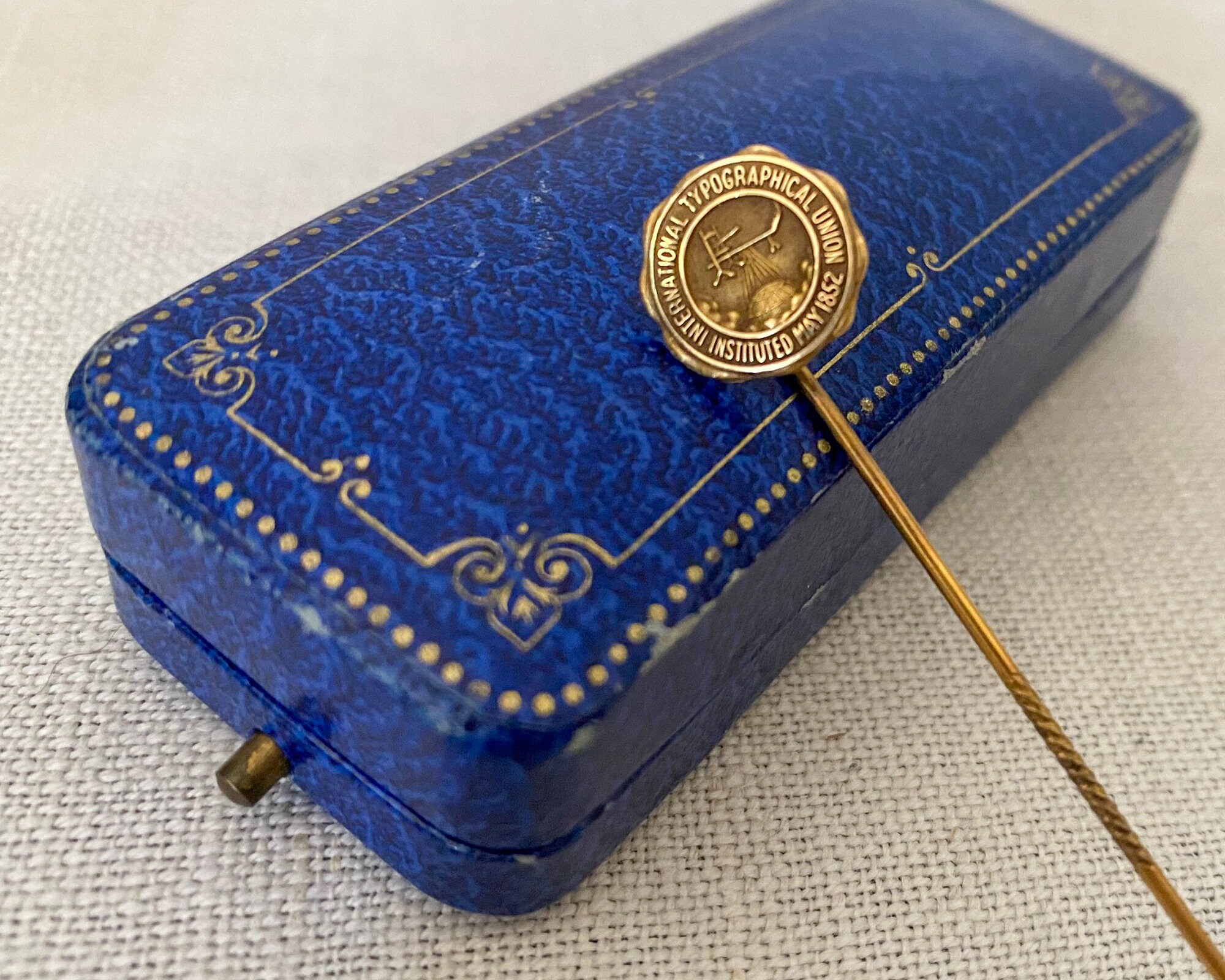 Trade Union Stick Pin, 1940s International Typographical Union Tie Pin ...