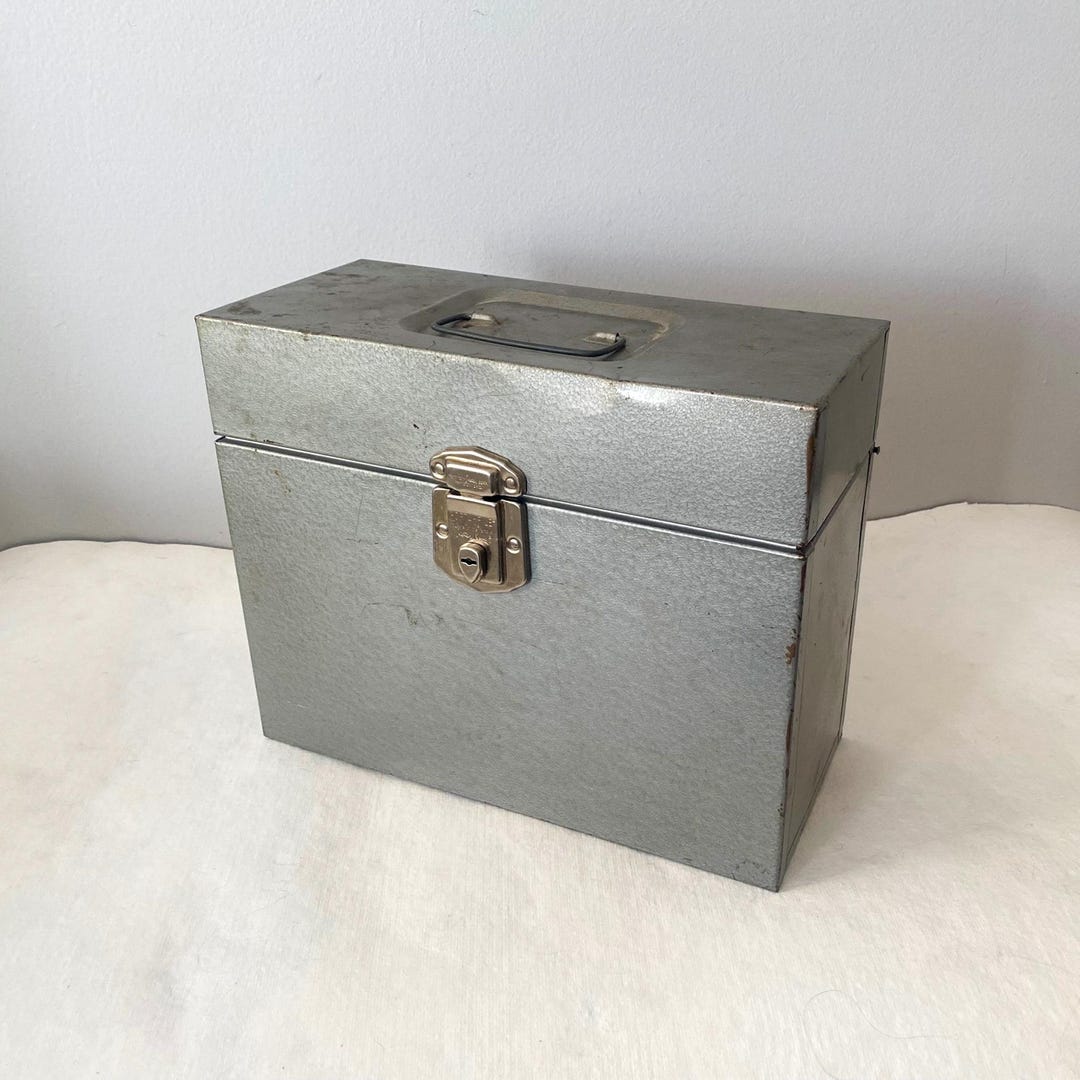 1960s Metal File Box, Vintage Porta-file Organizer, Office Storage ...