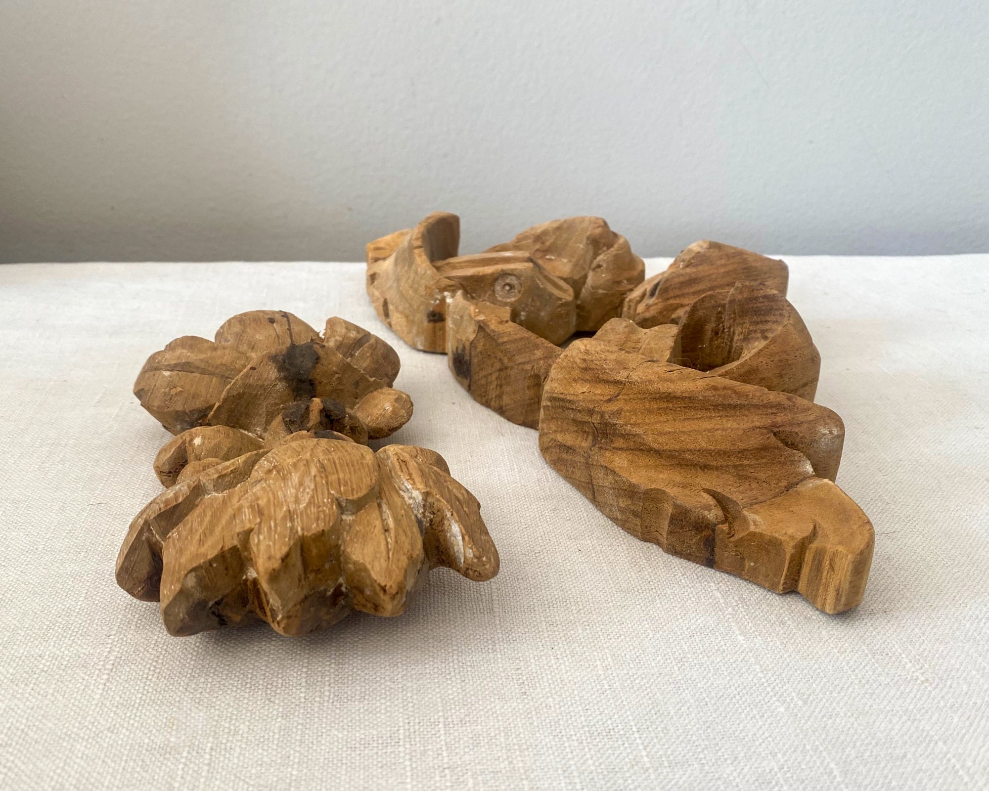 Baroque Wood Carvings, Two Antique Brazilian Carved Wood Architectural ...
