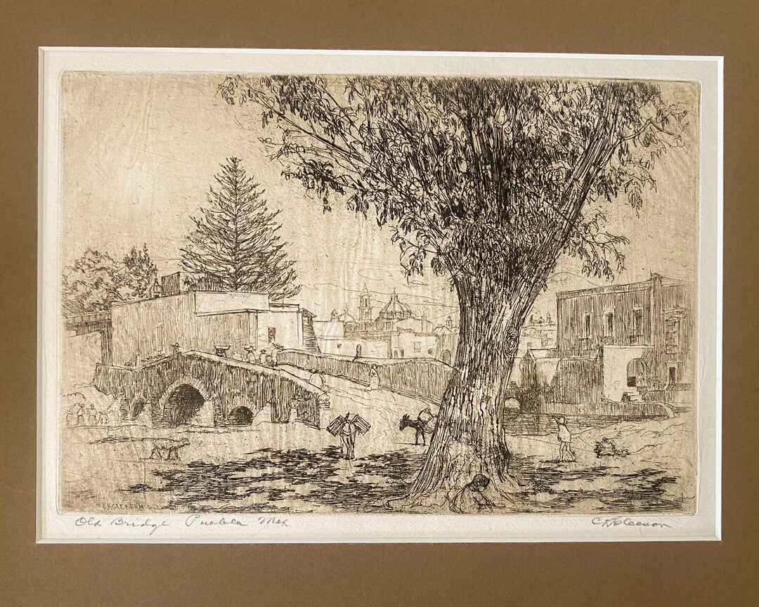 Charles K. Gleeson Etching 1910s Antique Print Mexican - Etsy