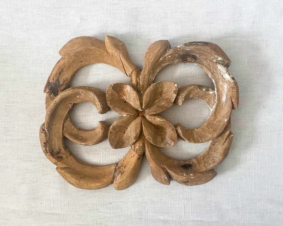 Baroque Wood Carving, Antique Brazilian Wood Plaque, Architectural ...