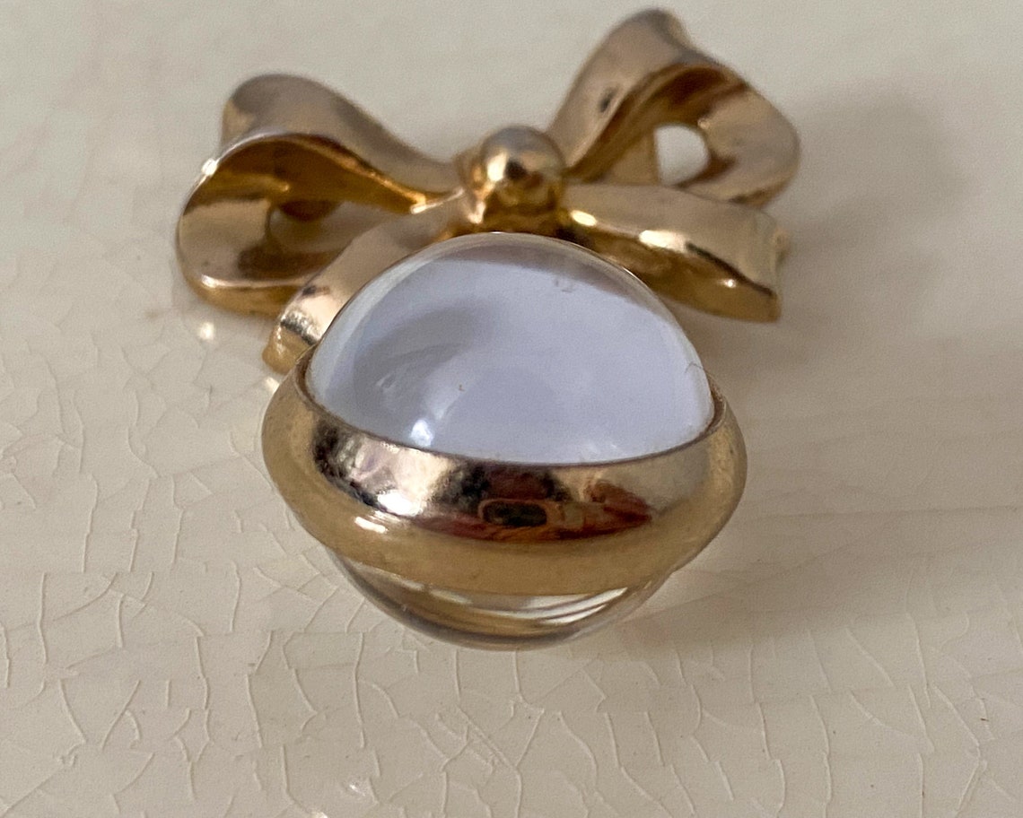 Coro Mustard Seed Brooch Vintage Lucite Ball With Gold Tone - Etsy