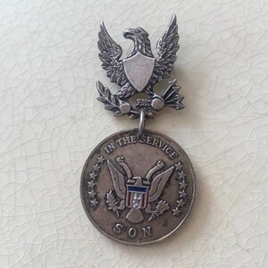 WWII Mother-son Pin, Vintage Sterling Silver U.S. Military Brooch by ...