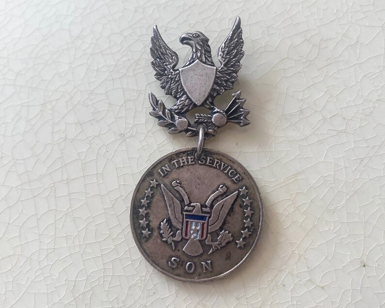 WWII Mother-son Pin Vintage Sterling Silver U.S. Military - Etsy