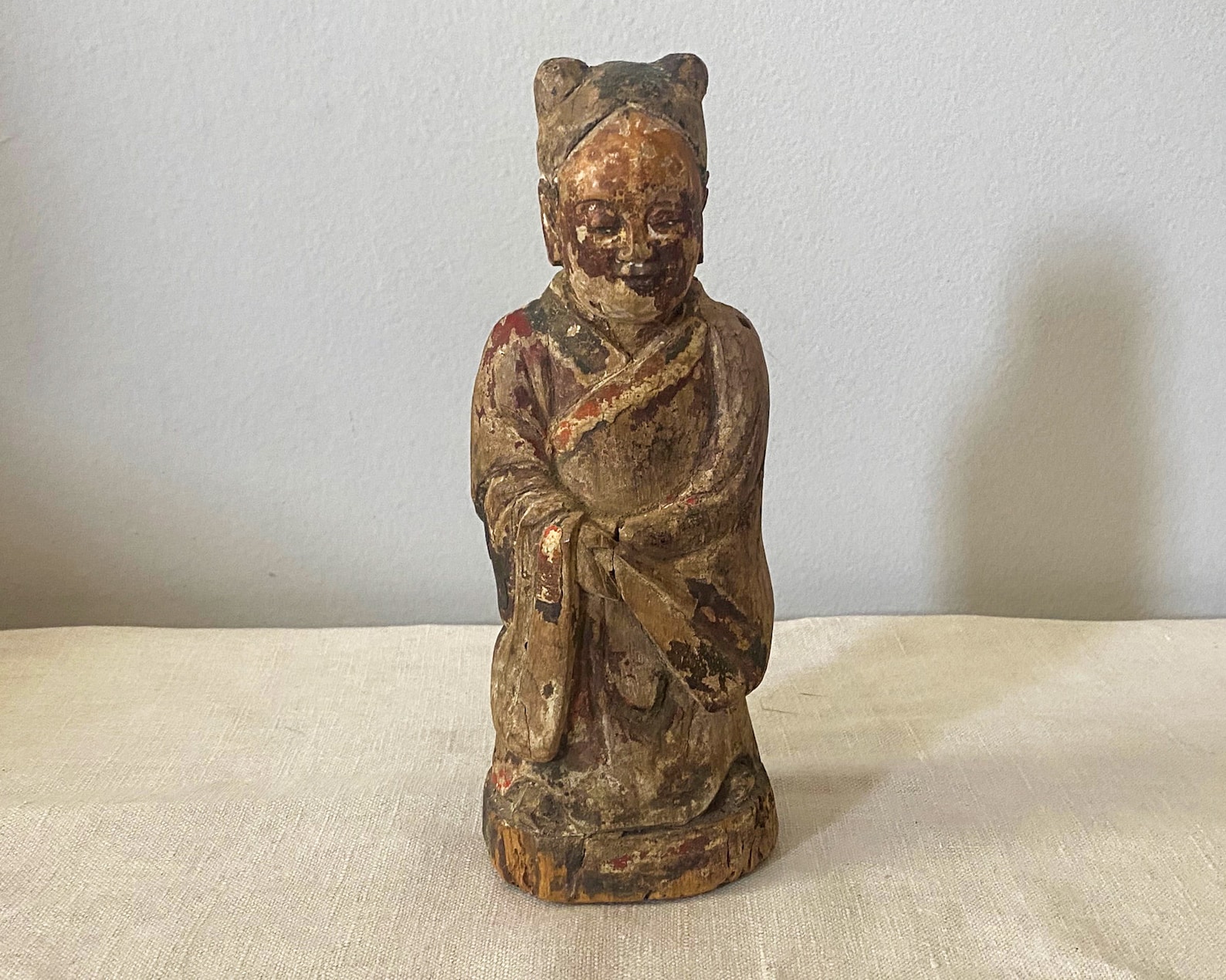 Ming Dynasty Statue, Antique Carved Wood Chinese Sculpture, Woman With ...