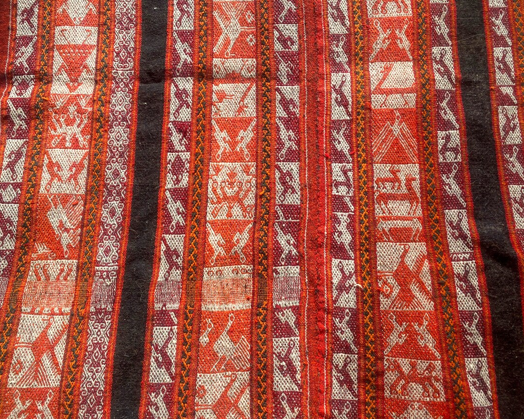 Peruvian Woven Textile, Vintage Mastana Altar Cloth, South American ...