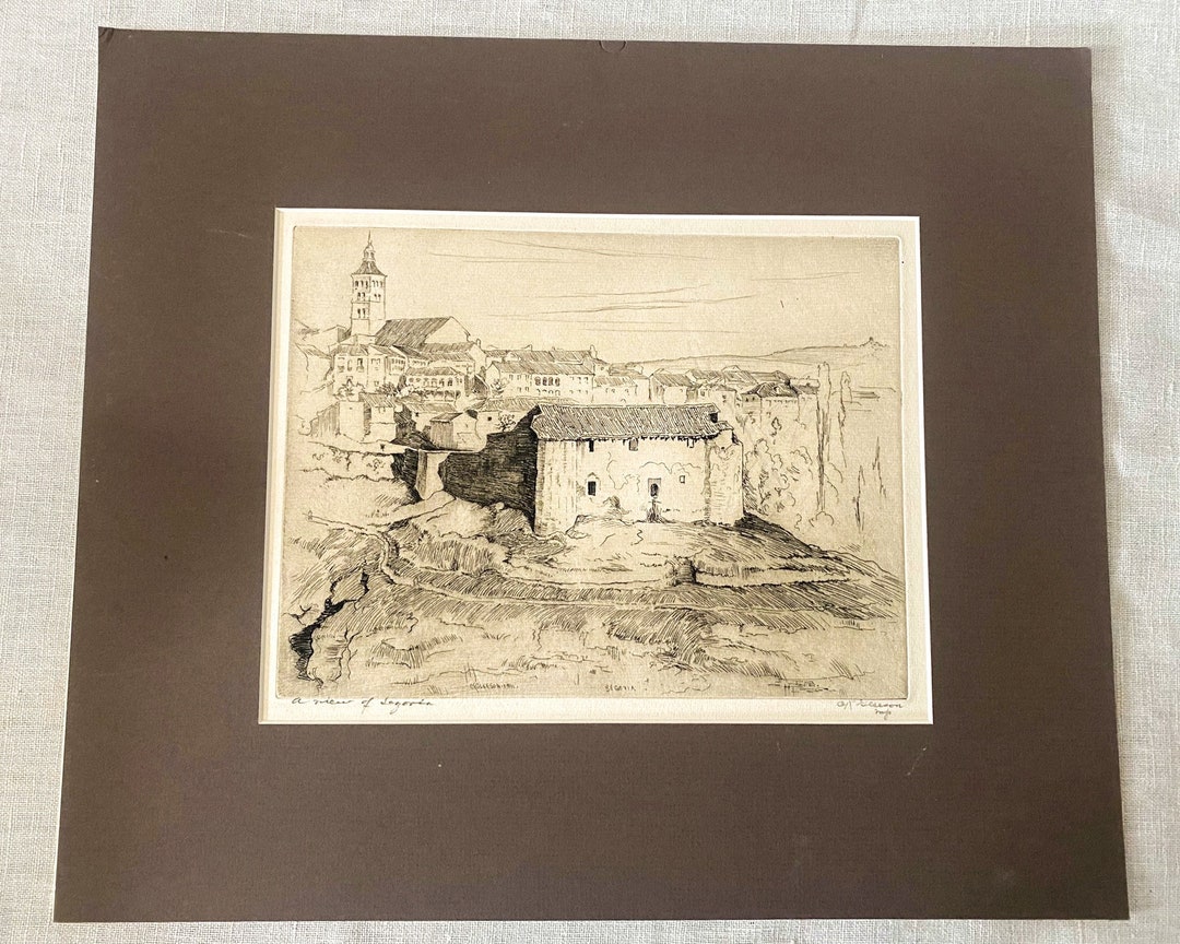 Charles K. Gleeson Etching, 1910s Antique Print, Rural Landscape "a ...