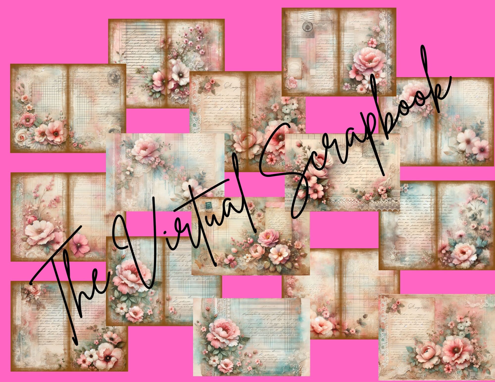 Pretty Pink Junk Journal Digital Kit - Etsy